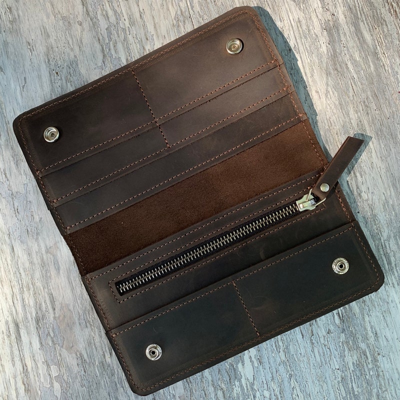 Leather Biker Wallet - Etsy