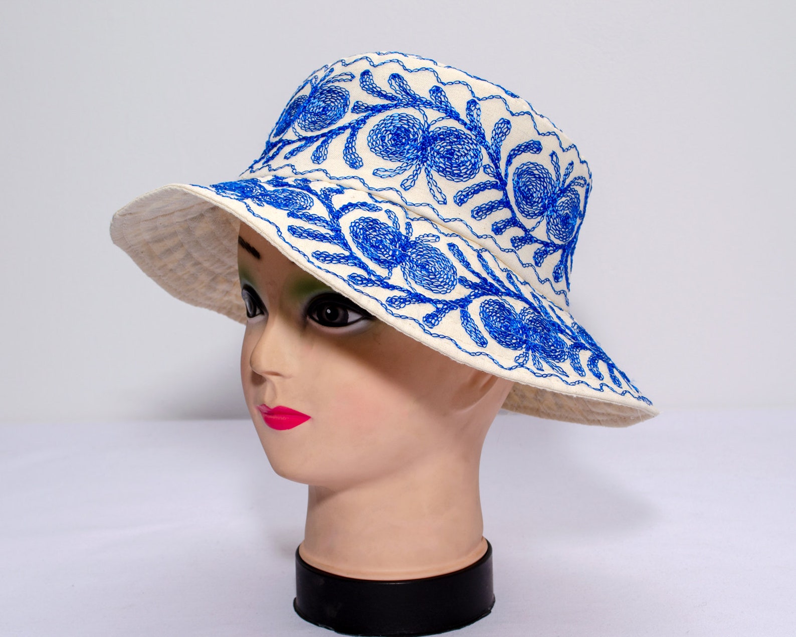 Womans hats Embroidery floral design hat Summer hat Beach hat | Etsy