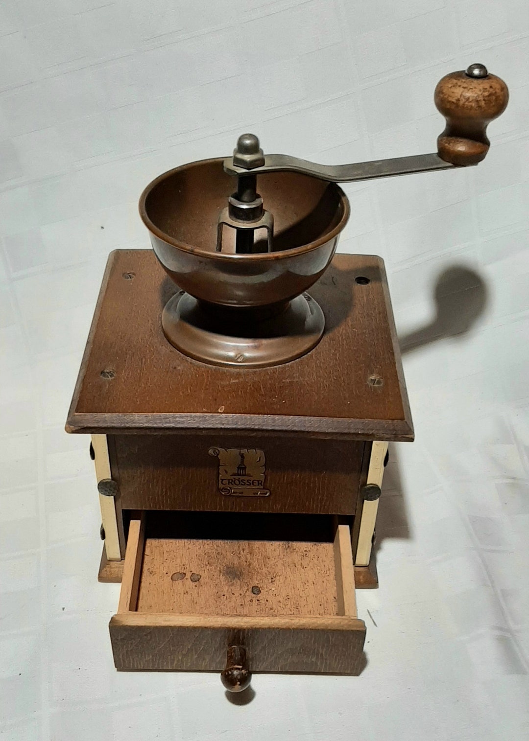 Crosser Coffee Grinder West Germany Vintage Wooden Metal Crank - Etsy