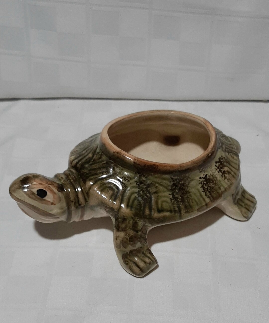 Vintage Brush Mccoy Pottery Turtle Planter - Etsy