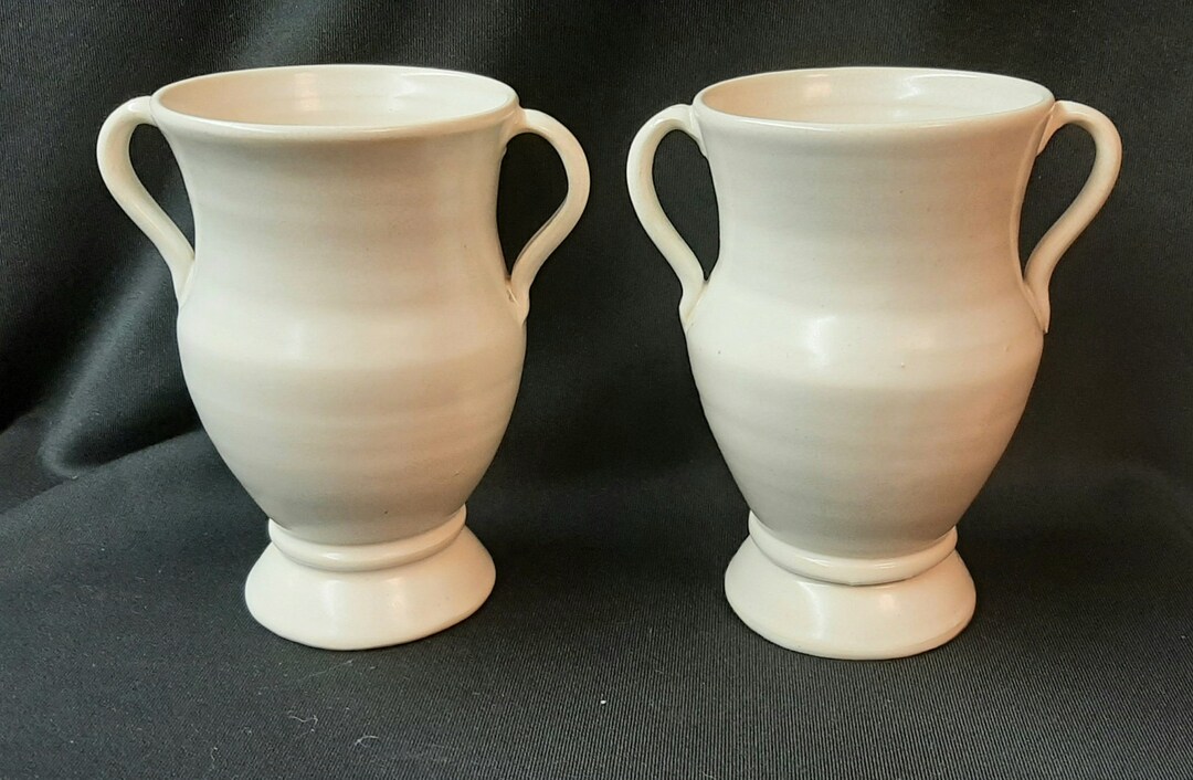 Fulper Pottery Handled Vintage Vase Ivory Glaze - Etsy