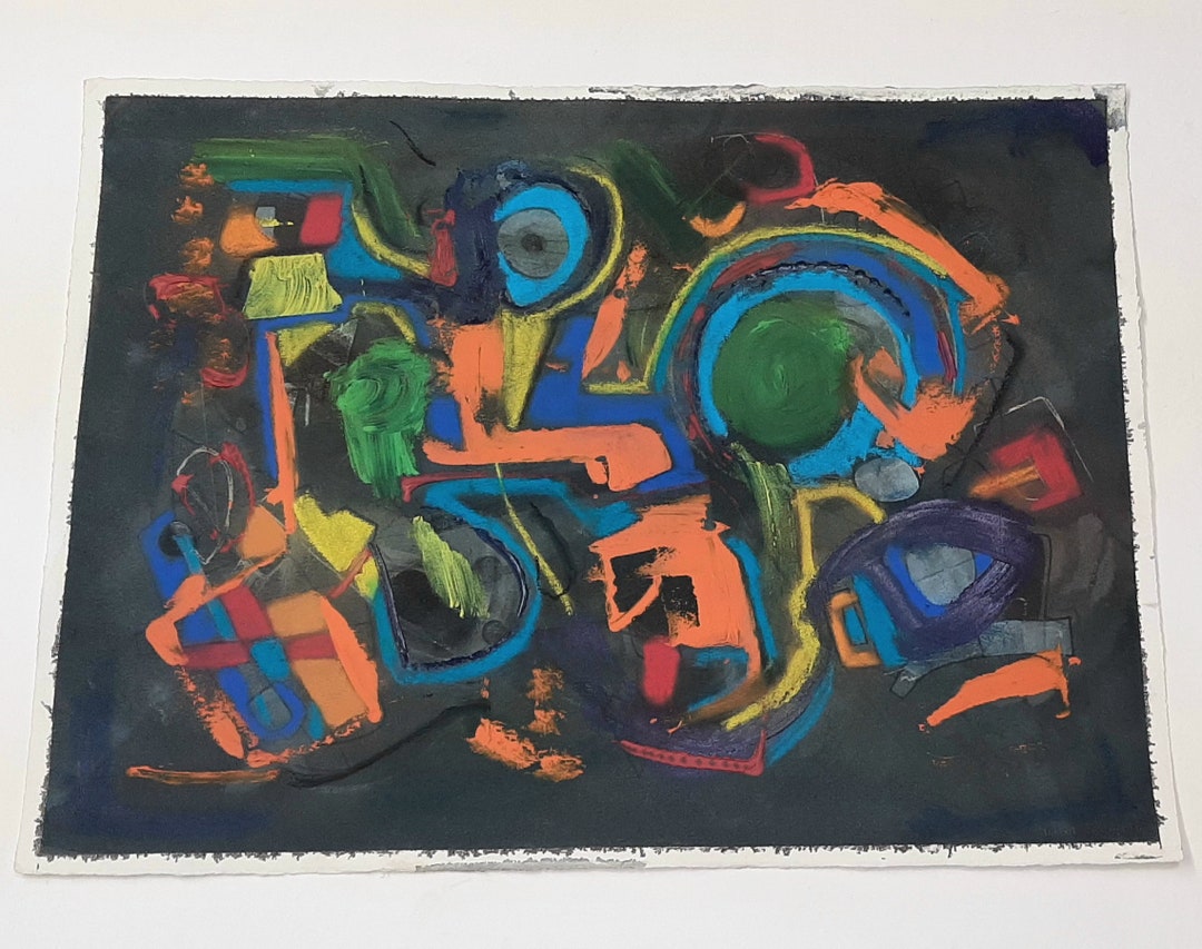 Abstract Original Painting Bright Colorful Keith Redman - Etsy