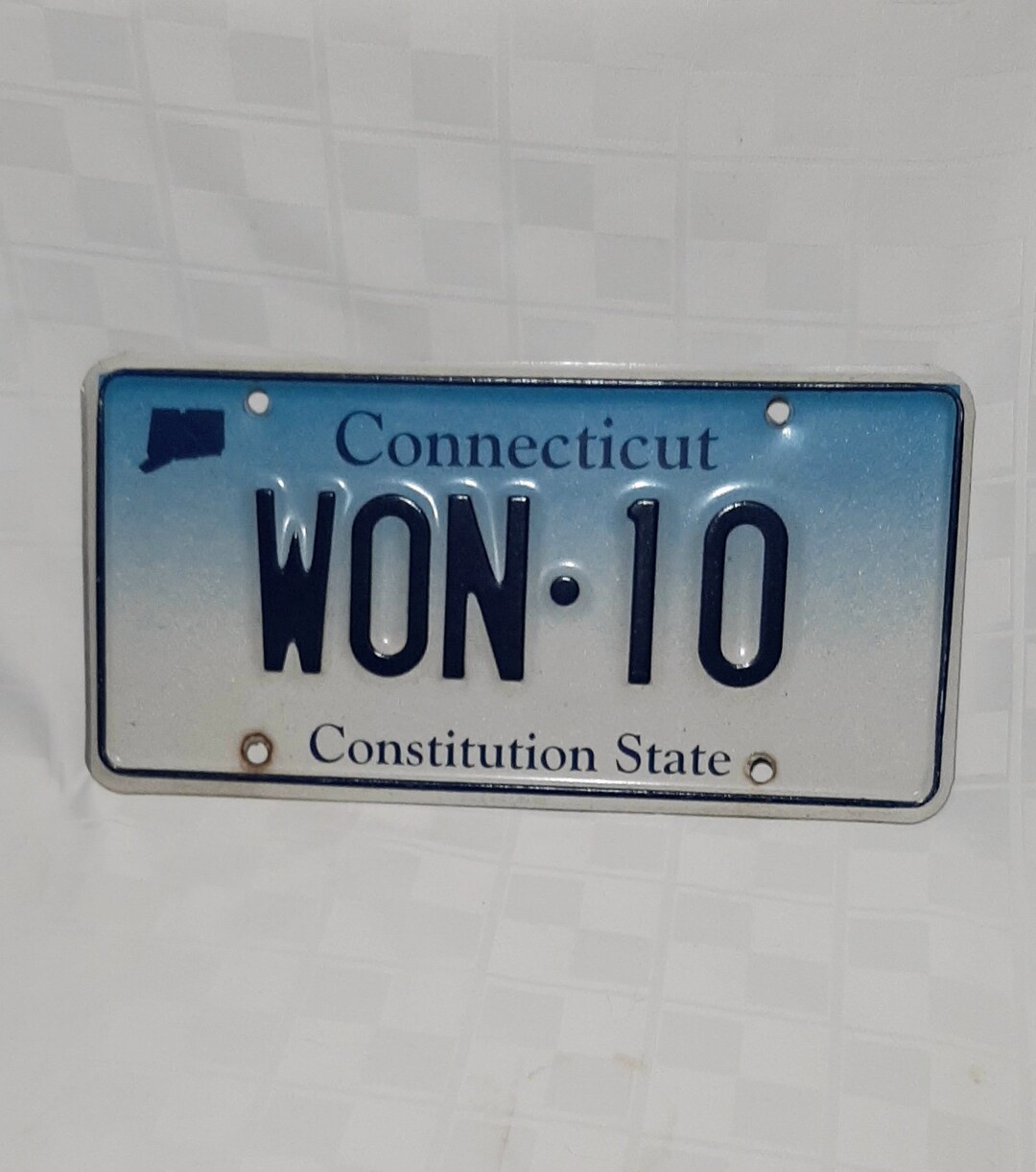 Vintage CT Vanity License Plate won 10 - Etsy