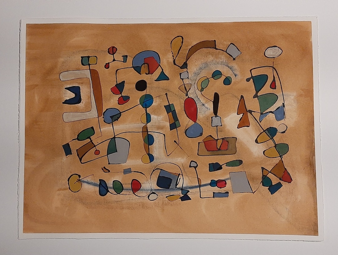 Abstract Original Real Painting Mid Century Style by Keith Redman ...