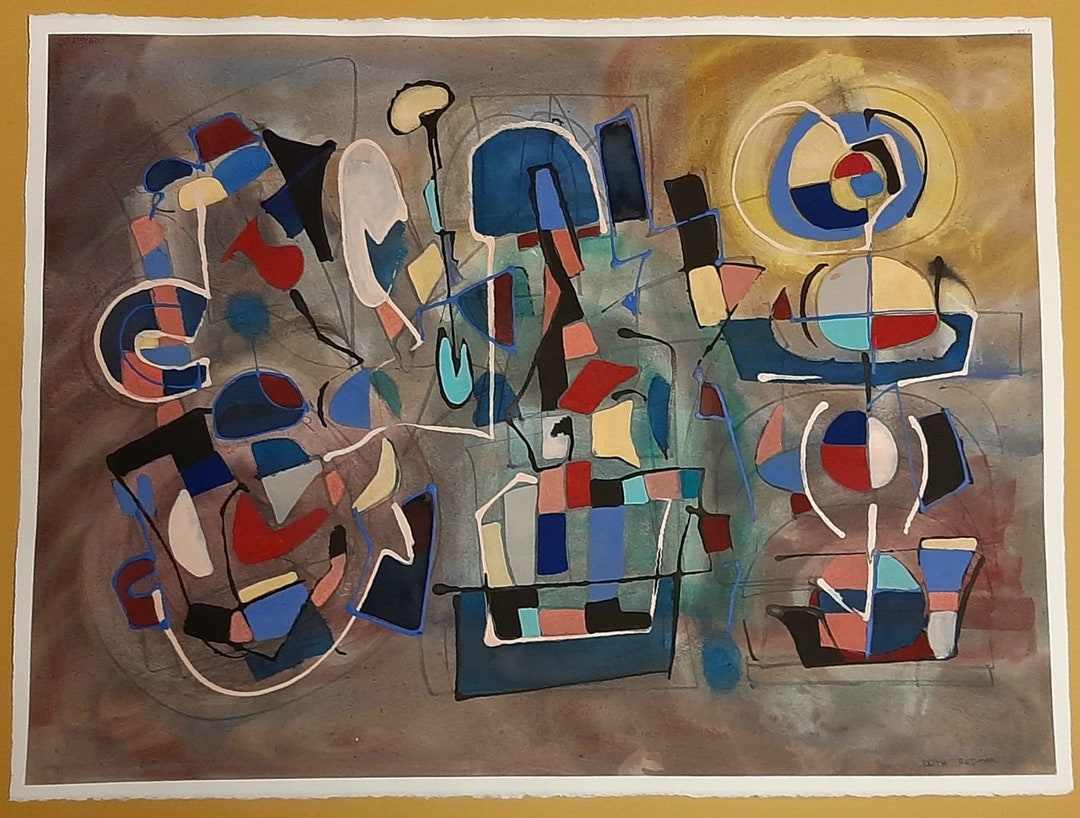 BOLD Colorful Painting Abstract by Keith Redman Mixed Media - Etsy