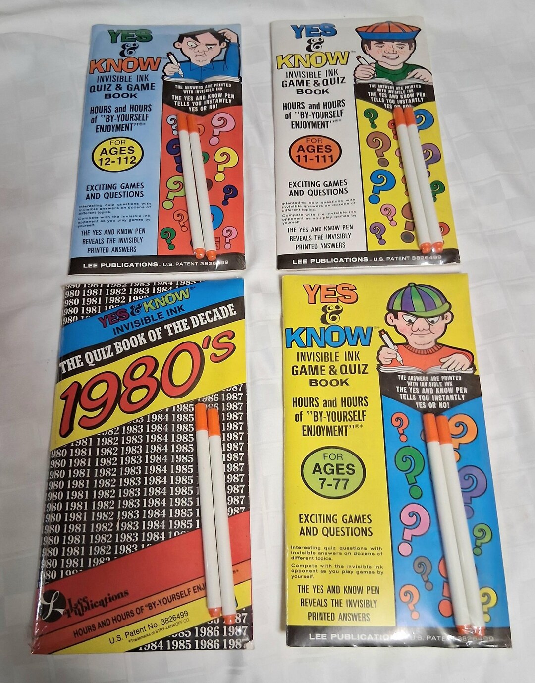 Vintage Yes & No Quiz Game Invisible Ink Quiz Books Sealed - Etsy