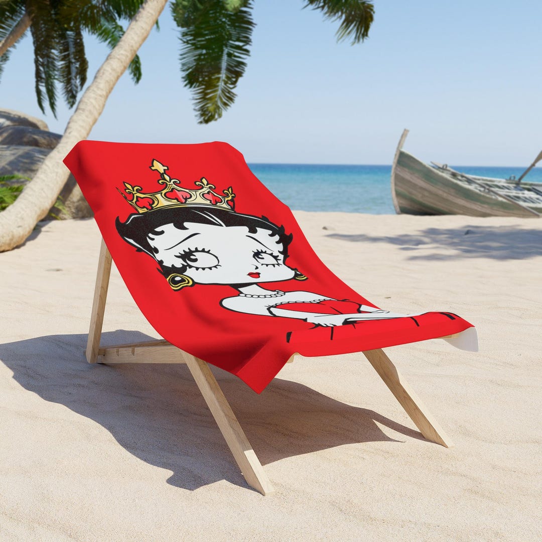 Betty Boop Beach Towel, Iconic Cartoon Towel, Poolside Essential ...