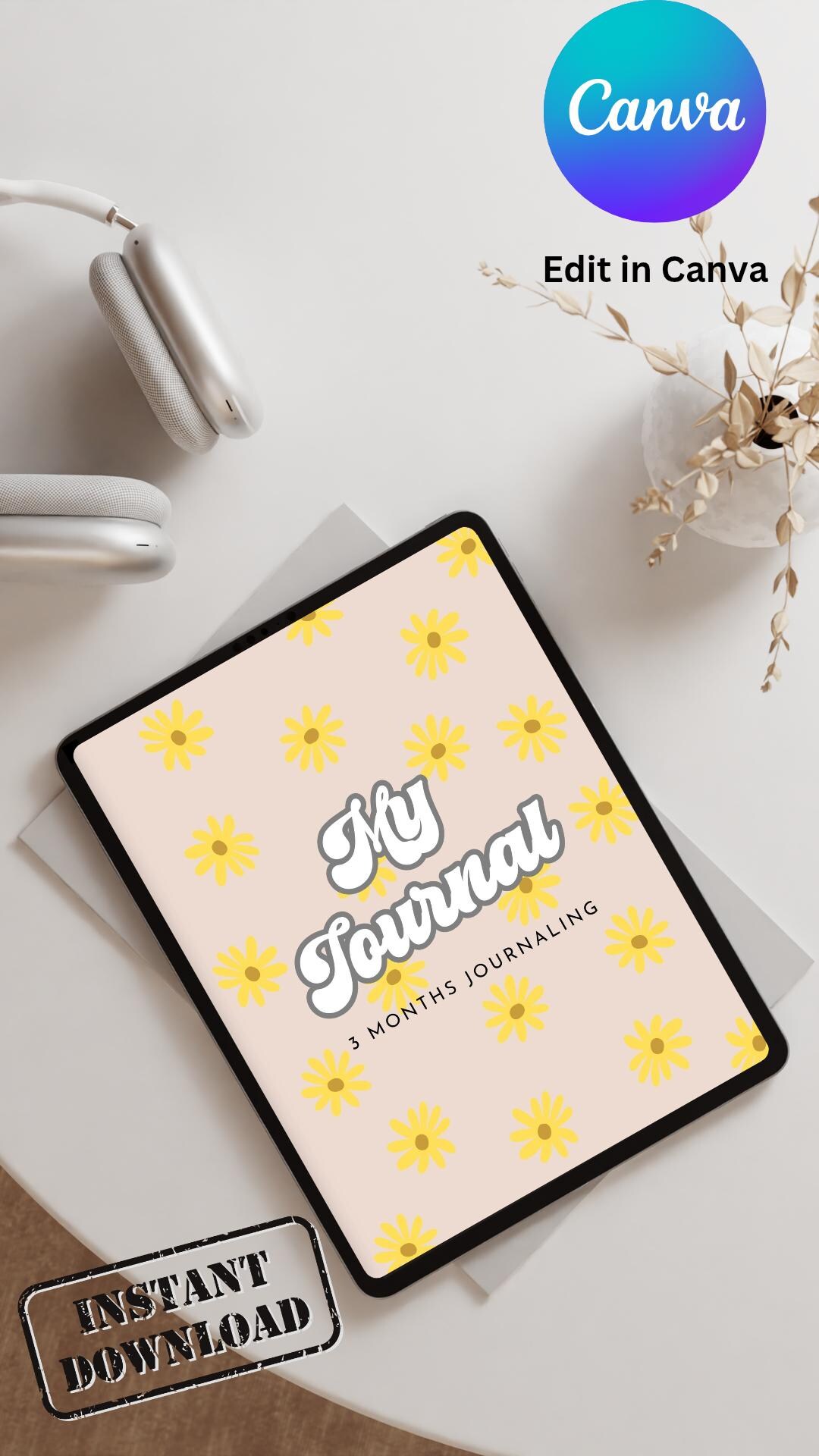 Retro Journal Template - Etsy
