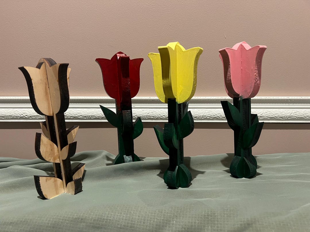 Wooden Tulip Blanks for DIY Painting & Crafting – Perfect for Spring ...