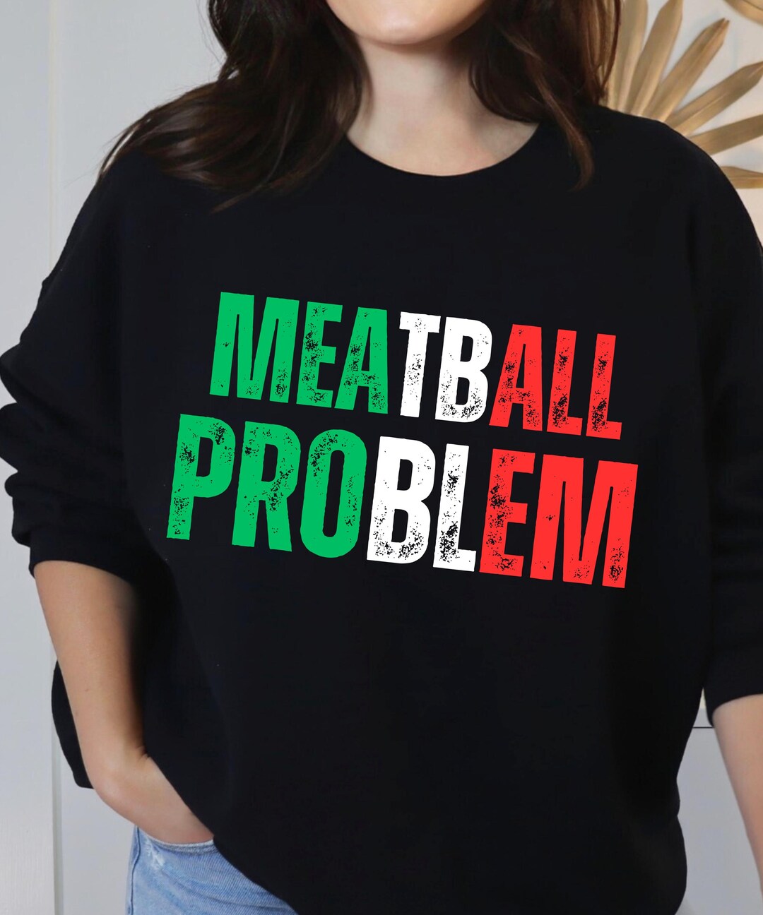 Meatball Problems T-shirt, Italian Flag Colors, Funny Meatball Tee for ...