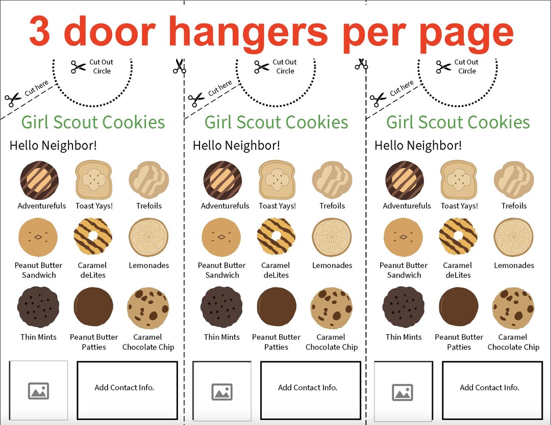 Girl Scout Cookie Door Hanger for ABC Bakers Made in Dec 2024 - Etsy México