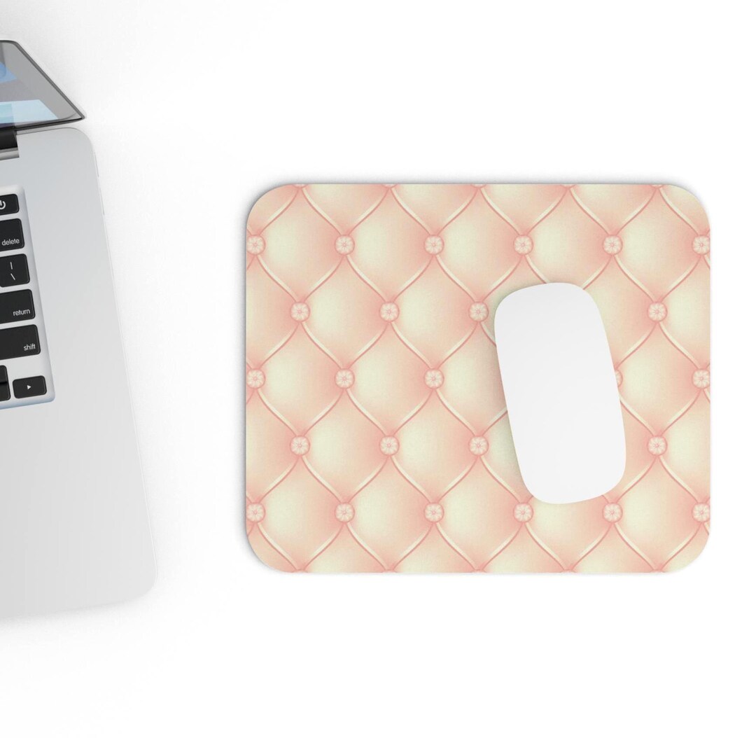 Elegant Blush Pink Mouse Pad Chic Home Office Desk Pad Decor Stylish ...