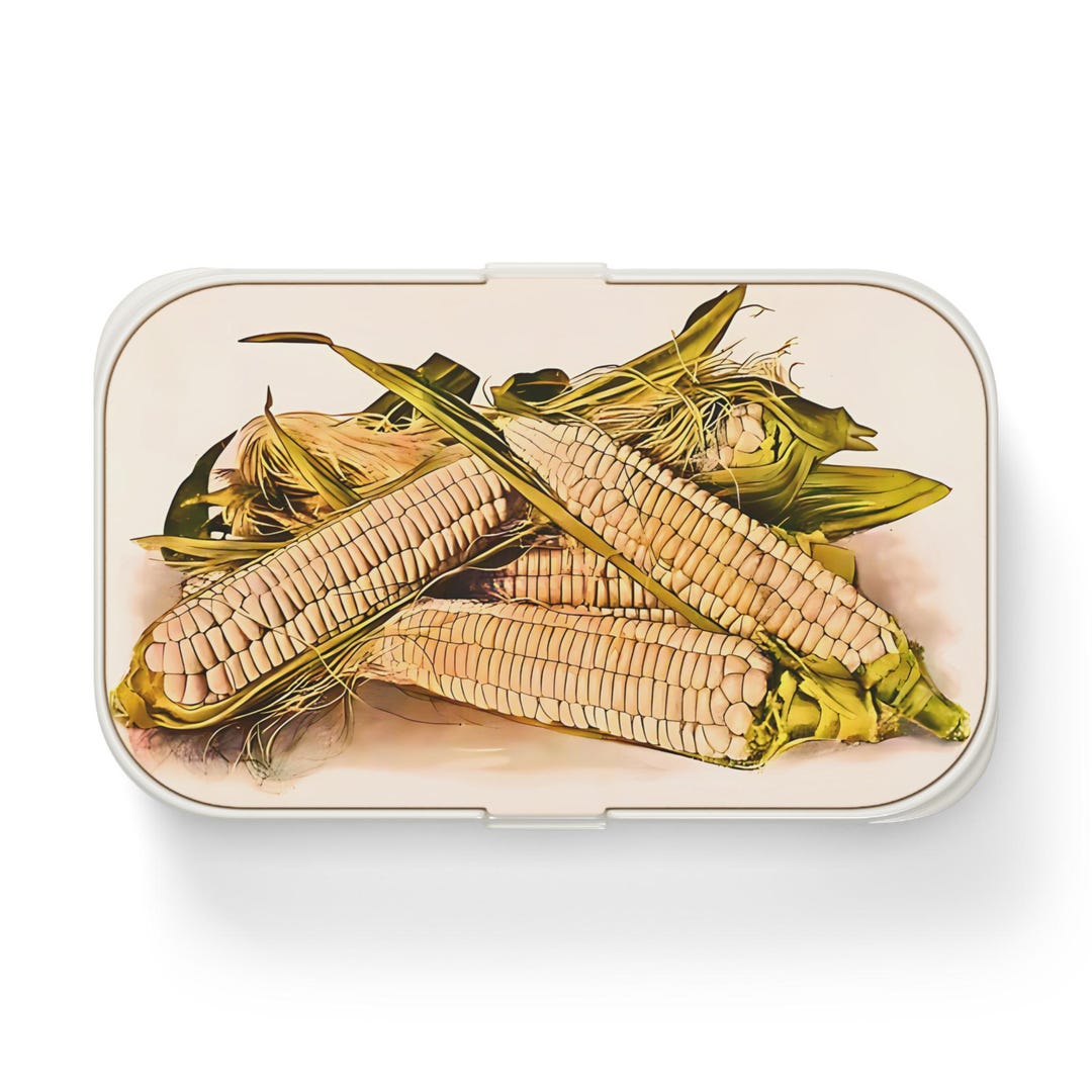 Vintage Corn Design Bento Lunch Box, Eco-friendly Meal Prep Container ...