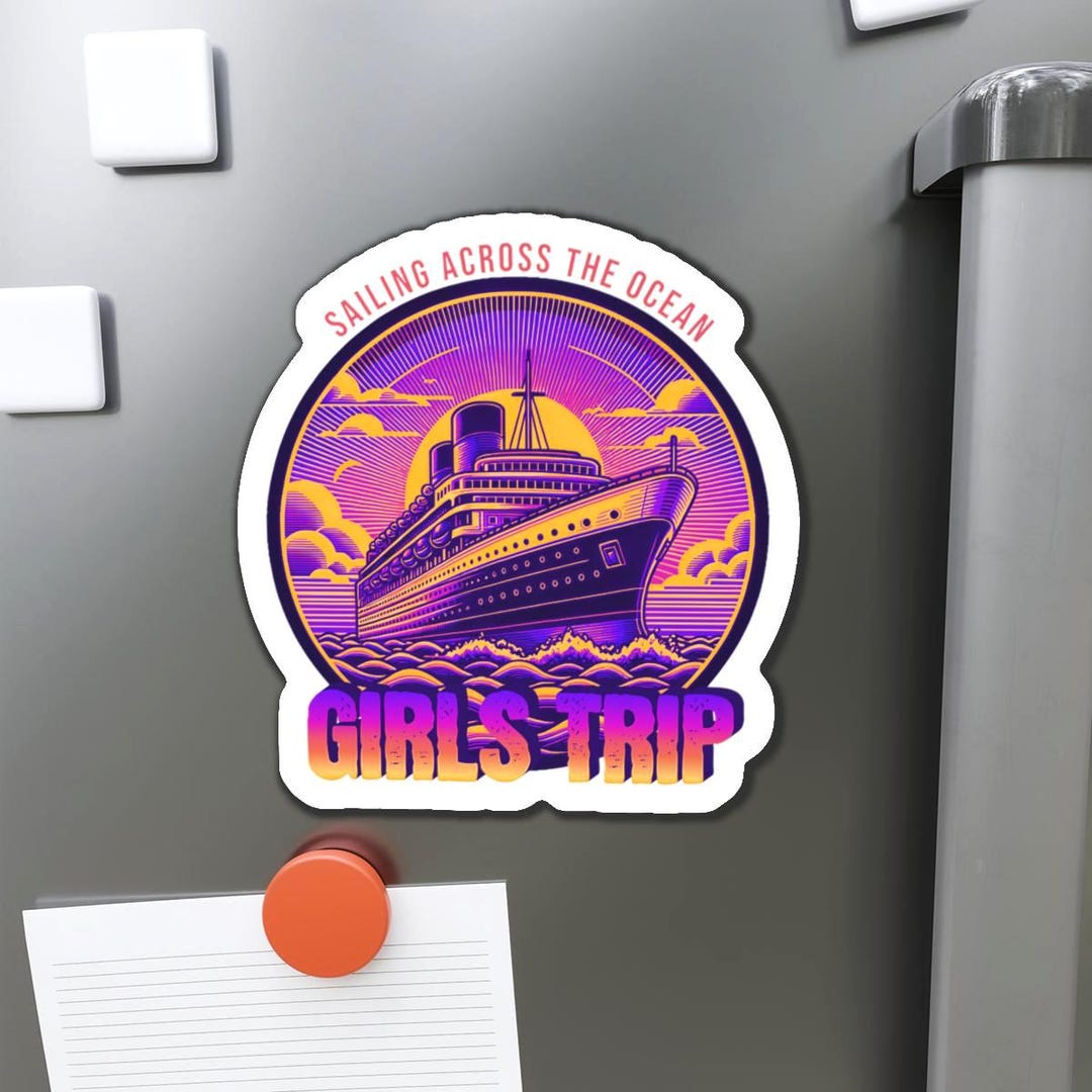Girls Trip Cruise Door Magnet, Cruise Vacation Decor Fridge Magnet ...