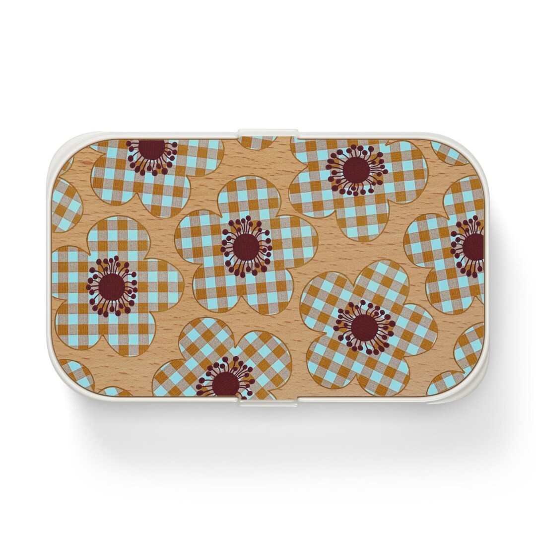 Retro Floral Bento Lunch Box, Japanese Bento Box, Eco-friendly Meal ...