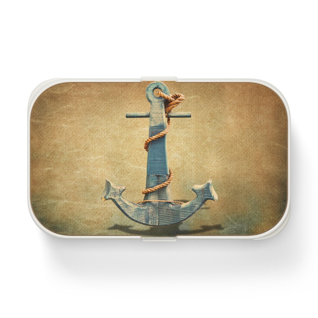 Nautical Bento Lunch Box, Ocean Theme Food Container, Anchor Design ...