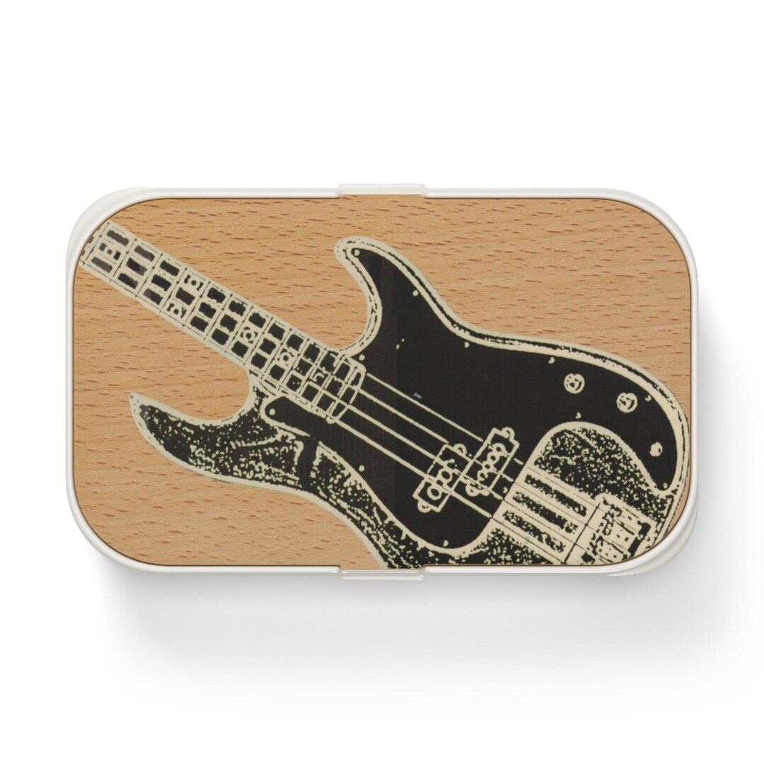Vintage Guitar Bento Lunch Box, Eco-friendly Lunch Container, Music ...