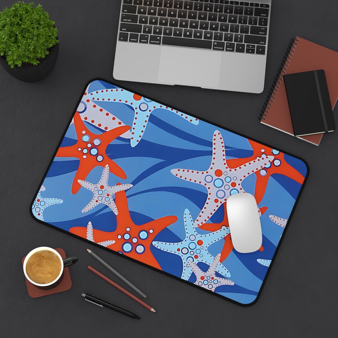 Starfish Desk Mat - Mouse Pad With Beachy Vibes for Home Office ...