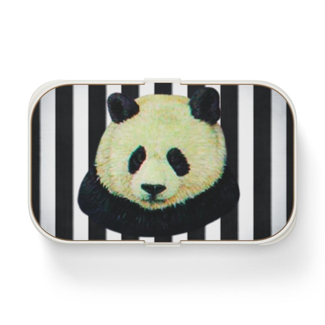 Black & White Panda Bento Lunch Box Eco-friendly Meal Prep Container ...