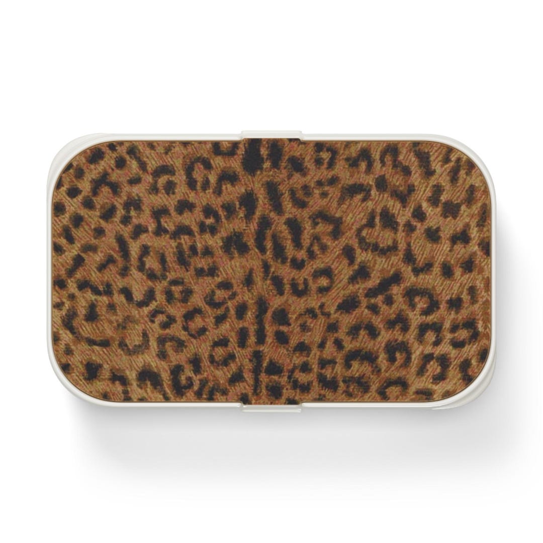 Leopard Print Bento Lunch Box, Stylish Meal Prep Container, Eco ...