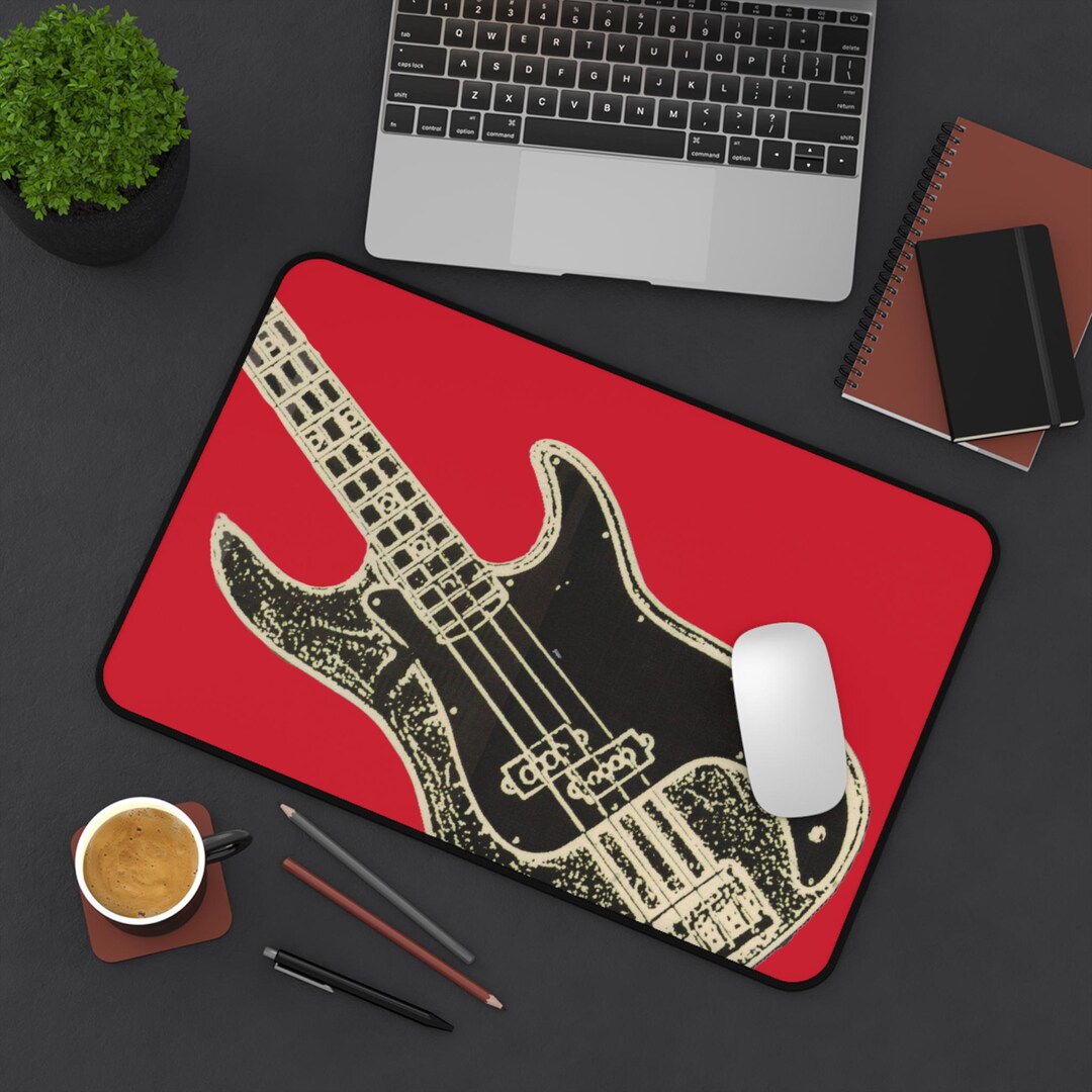Vintage Rock 'n' Roll Guitar Mouse Pad, Music Lover Desk Mat - Etsy