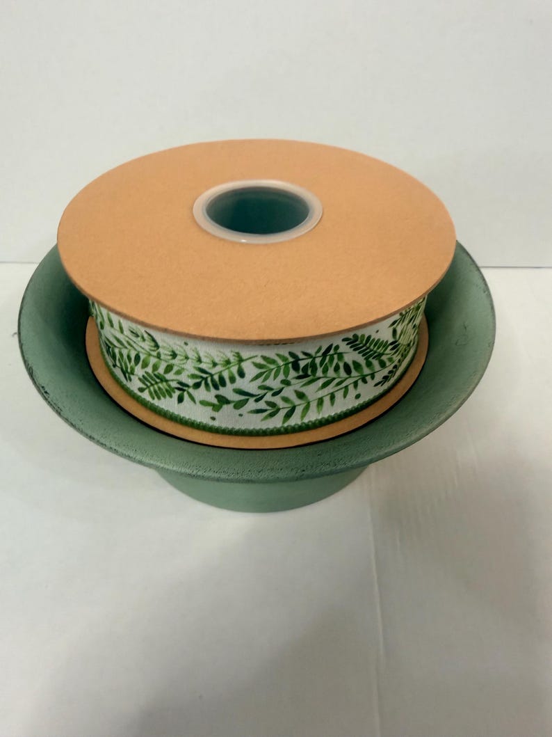 1-1/2” X 10 Yard Roll Laribbons Green Ferns Wired Ribbon - Etsy