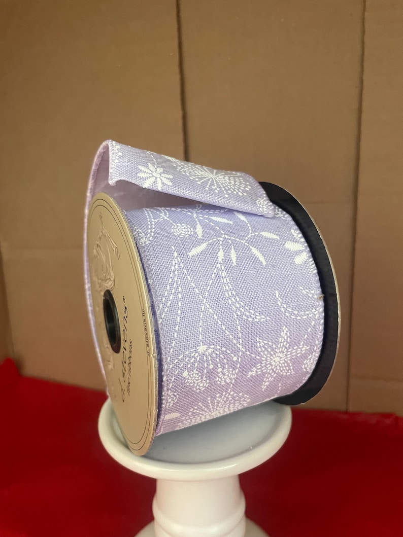 2-1/2 X 10 Yard Roll D.stevens Spring Lavender Wired Ribbon - Etsy