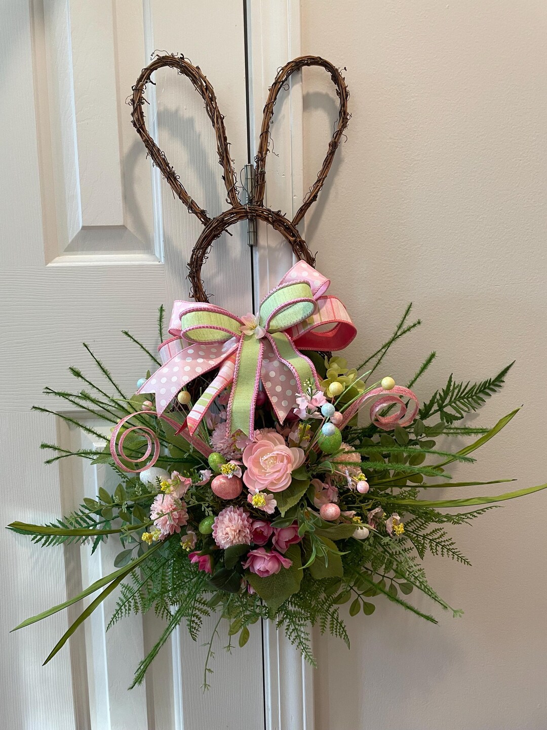 Grapevine Bunny Wreath for Easter - Etsy
