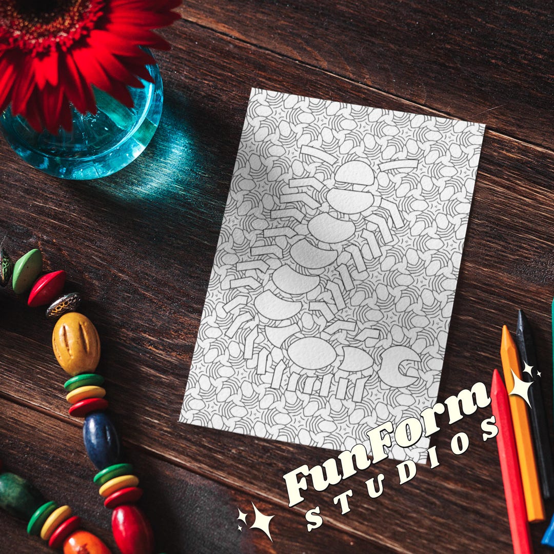 Intricate Centipede Coloring Page for Adults, Digital Download Coloring ...