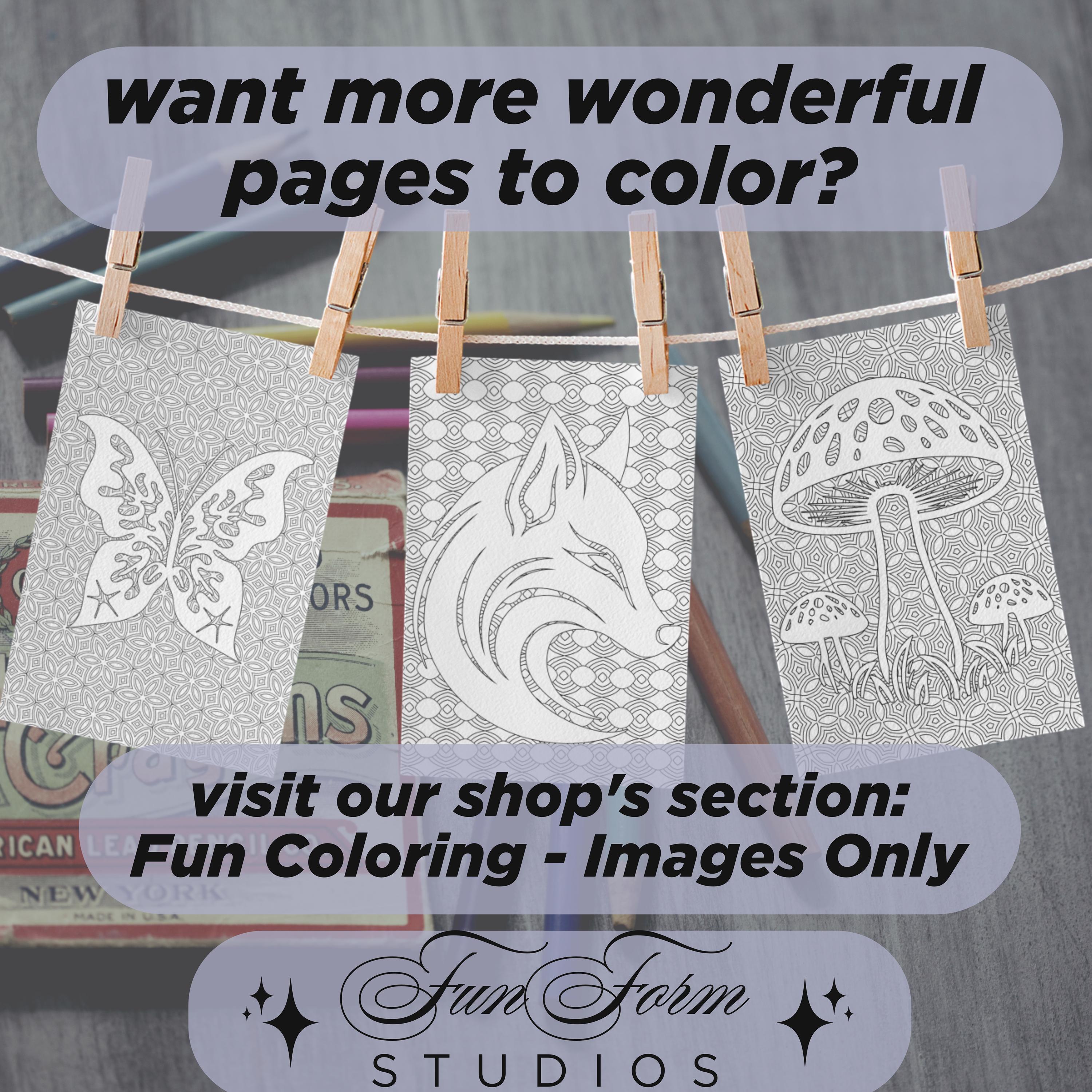 Coral Adult and Kid Coloring Page, Ocean Art, Geometric Background ...