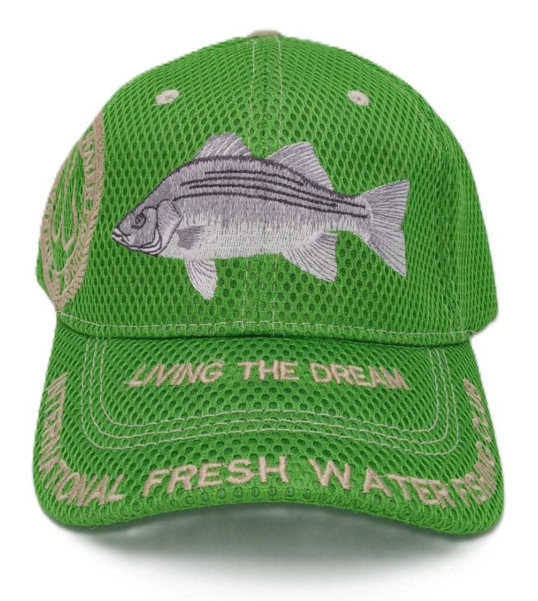 White Bass Baseball Fishing Hat, Fishing Cap - Etsy