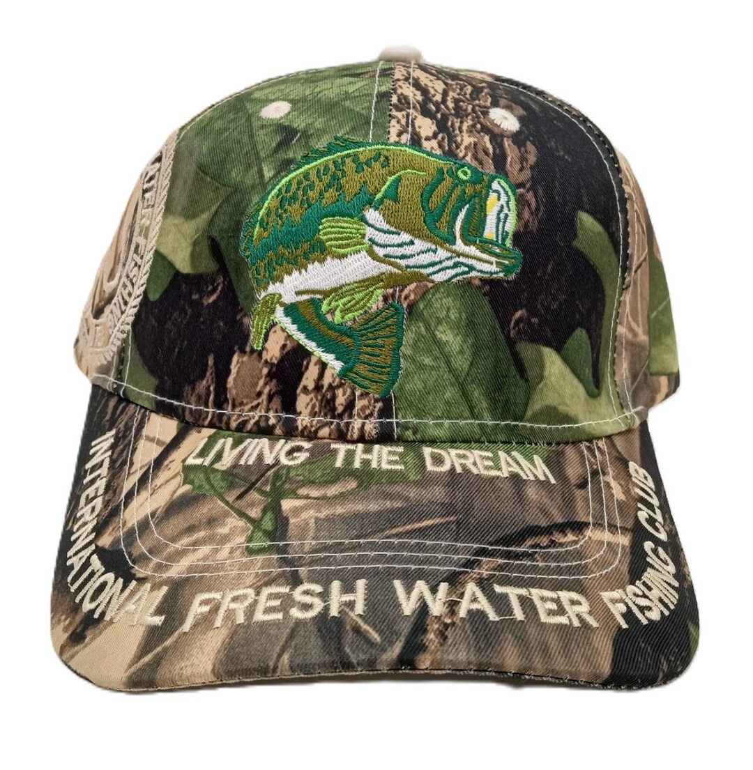 Bass Baseball Fishing Hat, Fishing Cap - Etsy