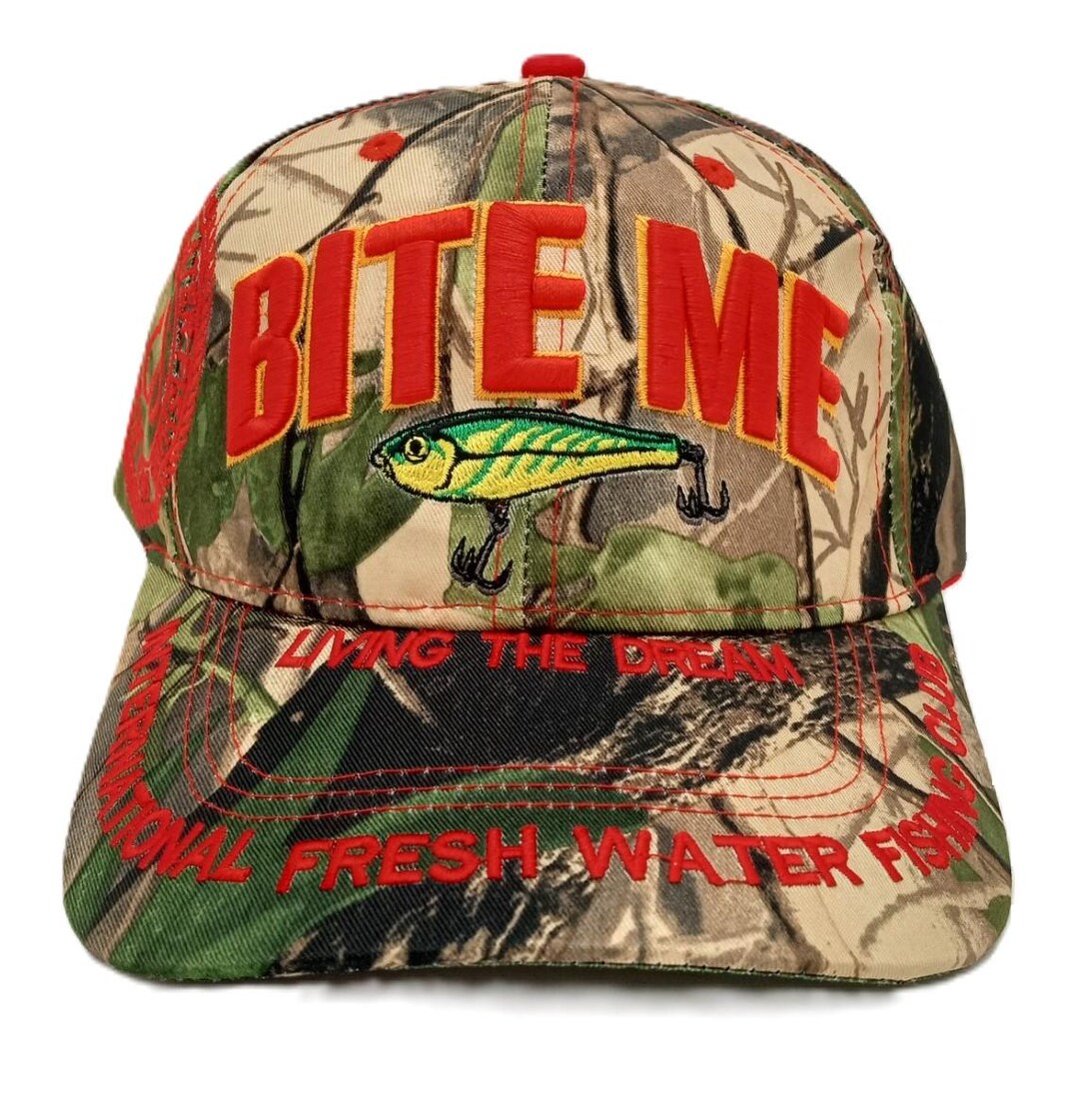 Bite Me Baseball Hat, Fishing Hats - Etsy