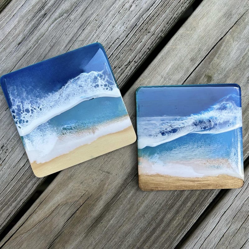 Beach Coasters - Etsy