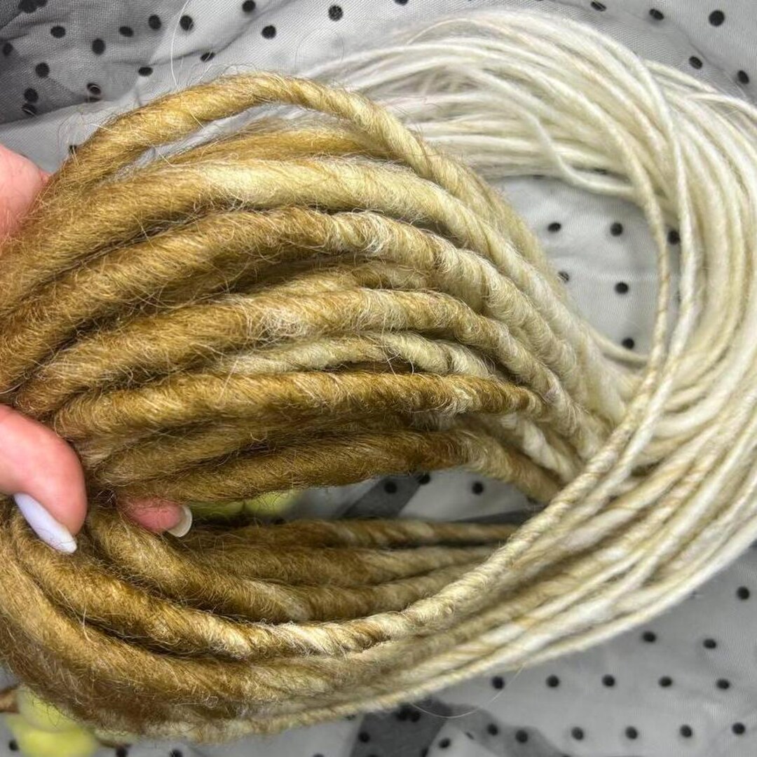 Dirty Blond Ombre Handmade Dreads, Natural Blonde Hair DE or SE ...