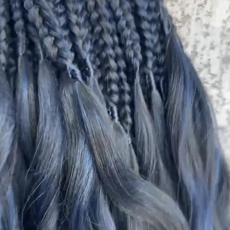 Black Curly Handmade Crow's Wings Synthetic Dreadlocks Extension, DE or ...