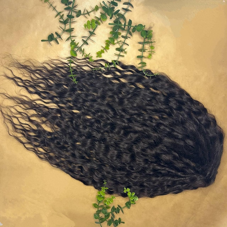 Deep Brown Curly Dreadlocks Extension, Chocolate Synthetic Wavy DE or ...