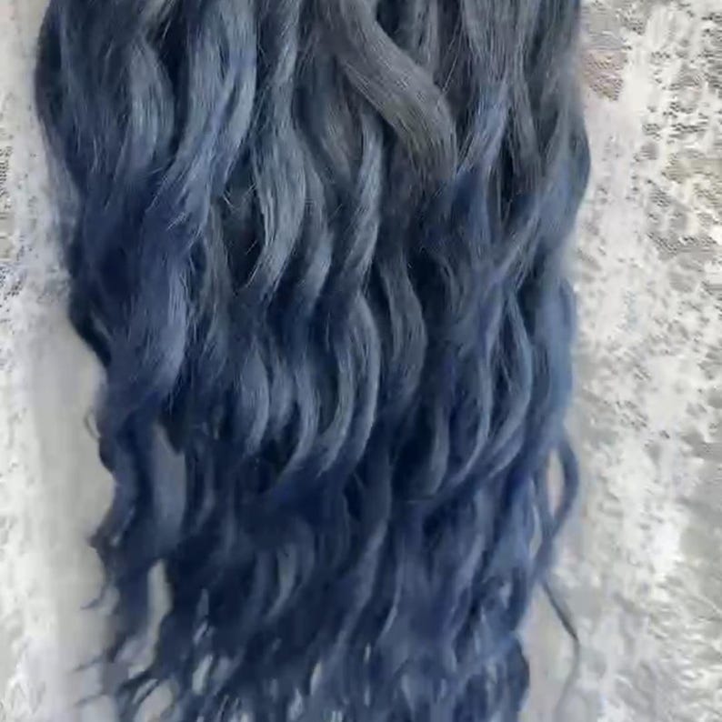 Black Curly Handmade Crow's Wings Synthetic Dreadlocks Extension, DE or ...