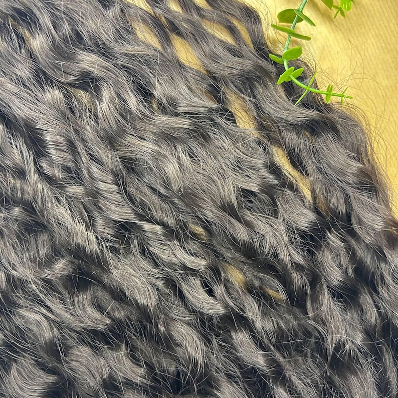 Deep Brown Curly Dreadlocks Extension, Chocolate Synthetic Wavy DE or ...