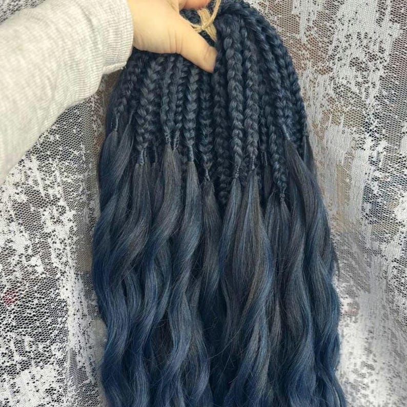 Black Curly Handmade Crow's Wings Synthetic Dreadlocks Extension, DE or ...