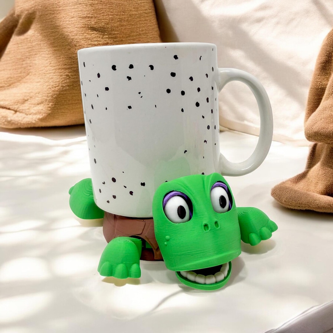Turtle Coaster 3D Printed | Adorable Cup Holder With Moving Head & Feet ...