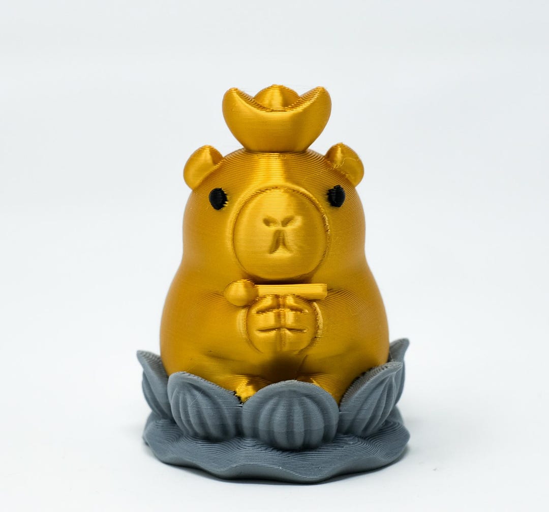 Golden Capybara Lunar New Year Decoration – Festive and Unique Chinese ...