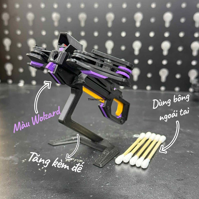 3D Printed Mini Crossbow Toy | Q-tip Shooter | Fun Desktop Launcher Toy ...