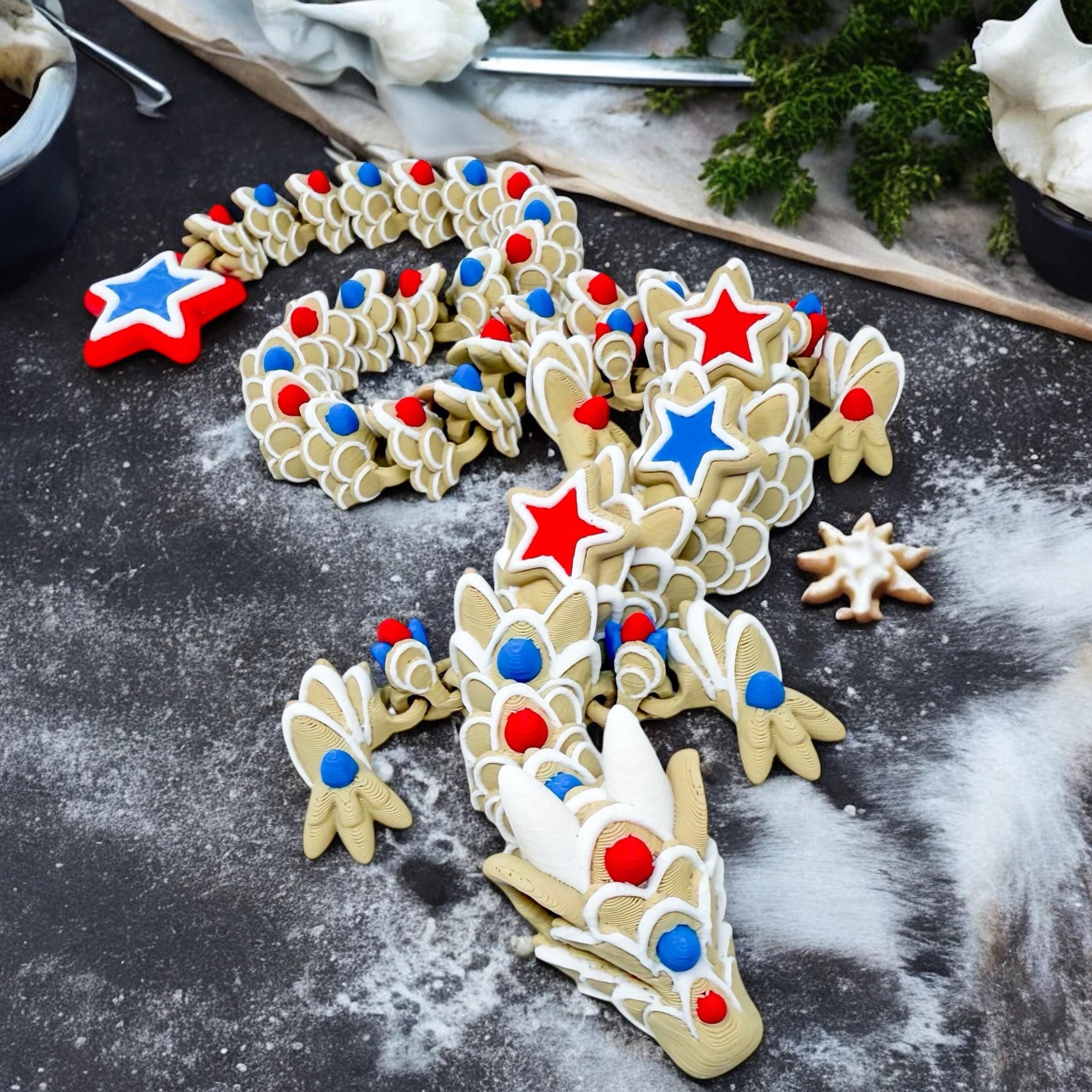 Candy Corn Dragon – 3D Printed Articulated Fidget Toy Adorable ...