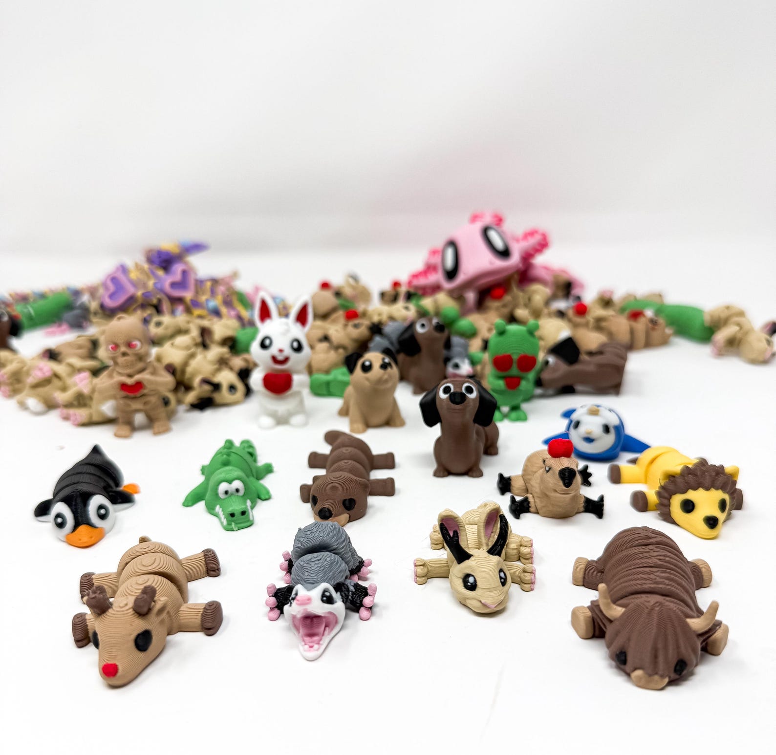 Pocket Pets Mini Fidget Flexi Animals | 3D Printed Articulating Toy (1. ...