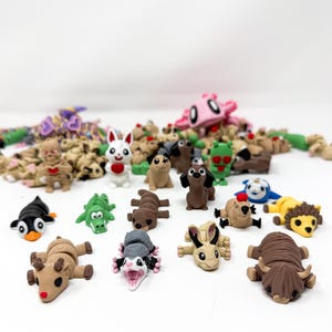 Pocket Pets Mini Fidget Flexi Animals | 3D Printed Articulating Toy (1. ...