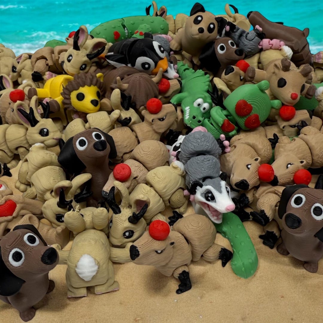 Mini Fidget Animals Pocket Pets | 3D Printed Articulating Toy (1.5” - 2 ...