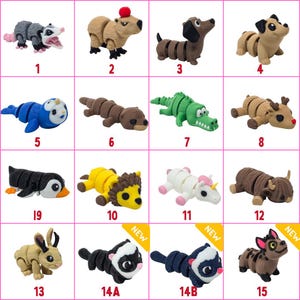 Mini Fidget Animals Pocket Pets | 3D Printed Articulating Toy (1.5” - 2 ...