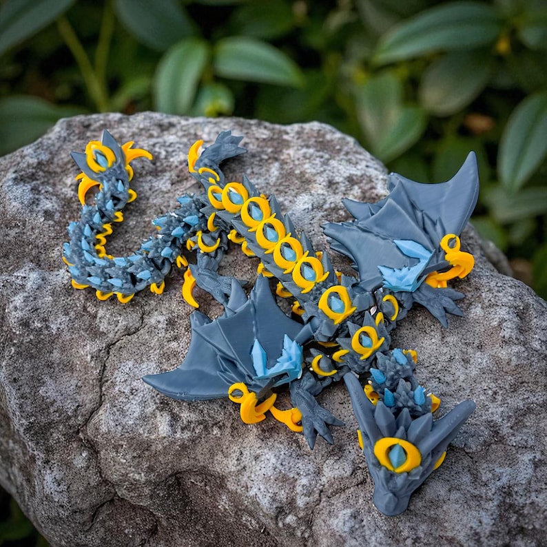 Candy Corn Dragon – 3D Printed Articulated Fidget Toy Adorable ...