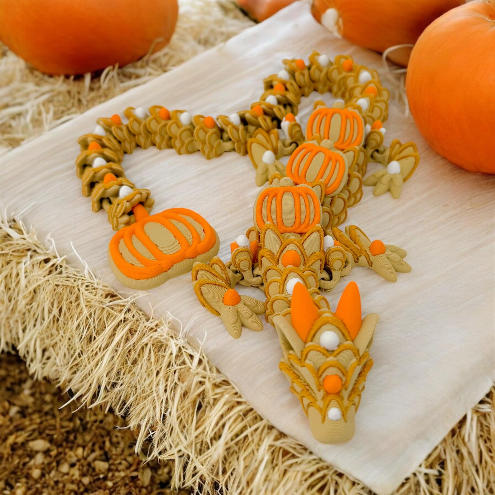 Candy Corn Dragon – 3D Printed Articulated Fidget Toy Adorable ...